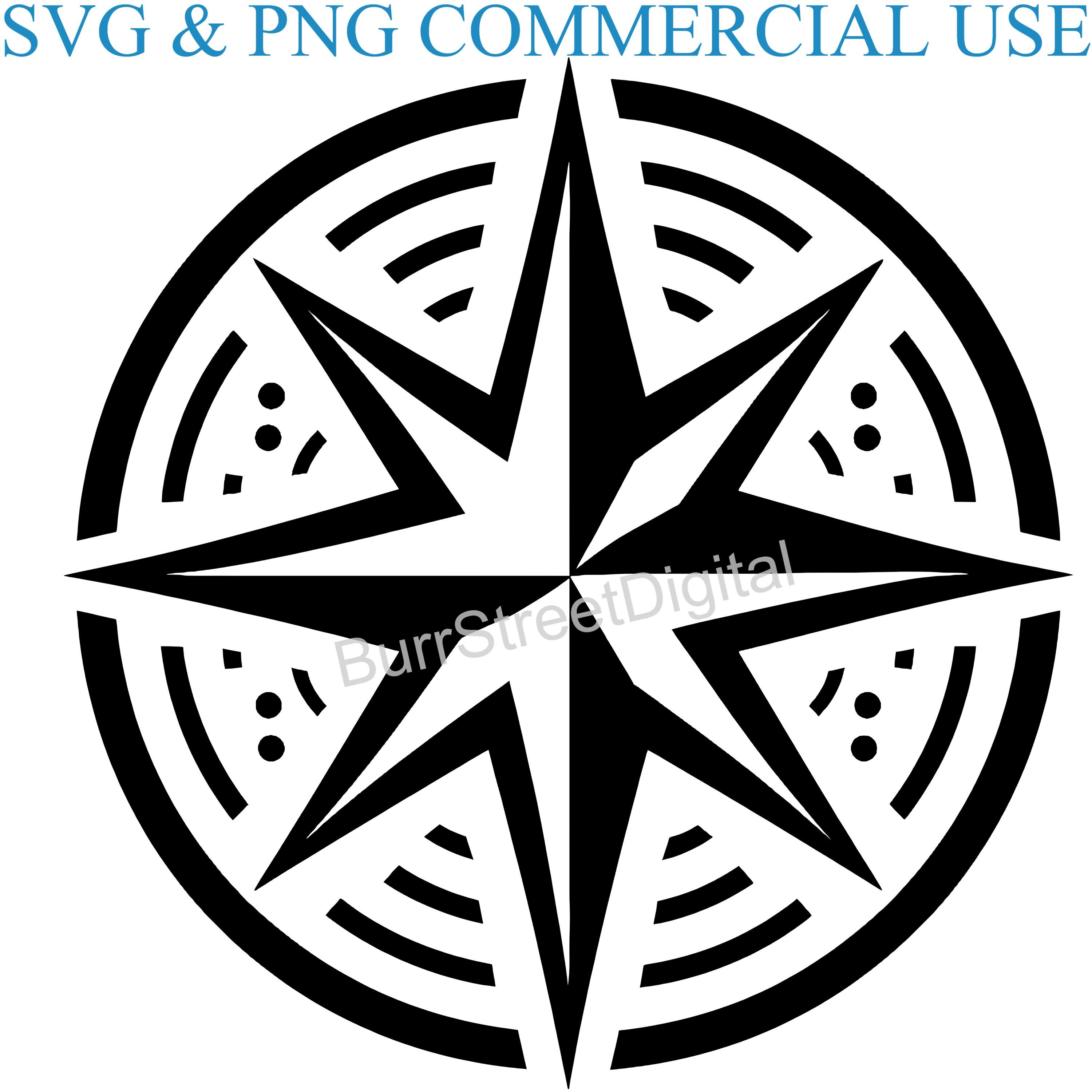 North Star SVG, PNG Files, Laser Cut Vector Graphic (digital Download ...