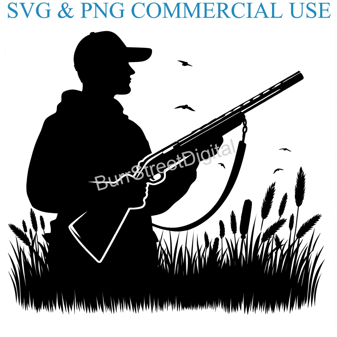 Duck Hunter SVG & PNG Digital Files, Vector Graphic Design Print Laser ...