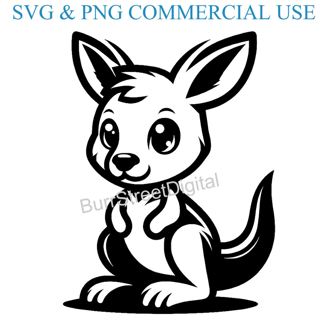 Kangaroo SVG & PNG Digital Files, Vector Graphic Design Print Laser ...