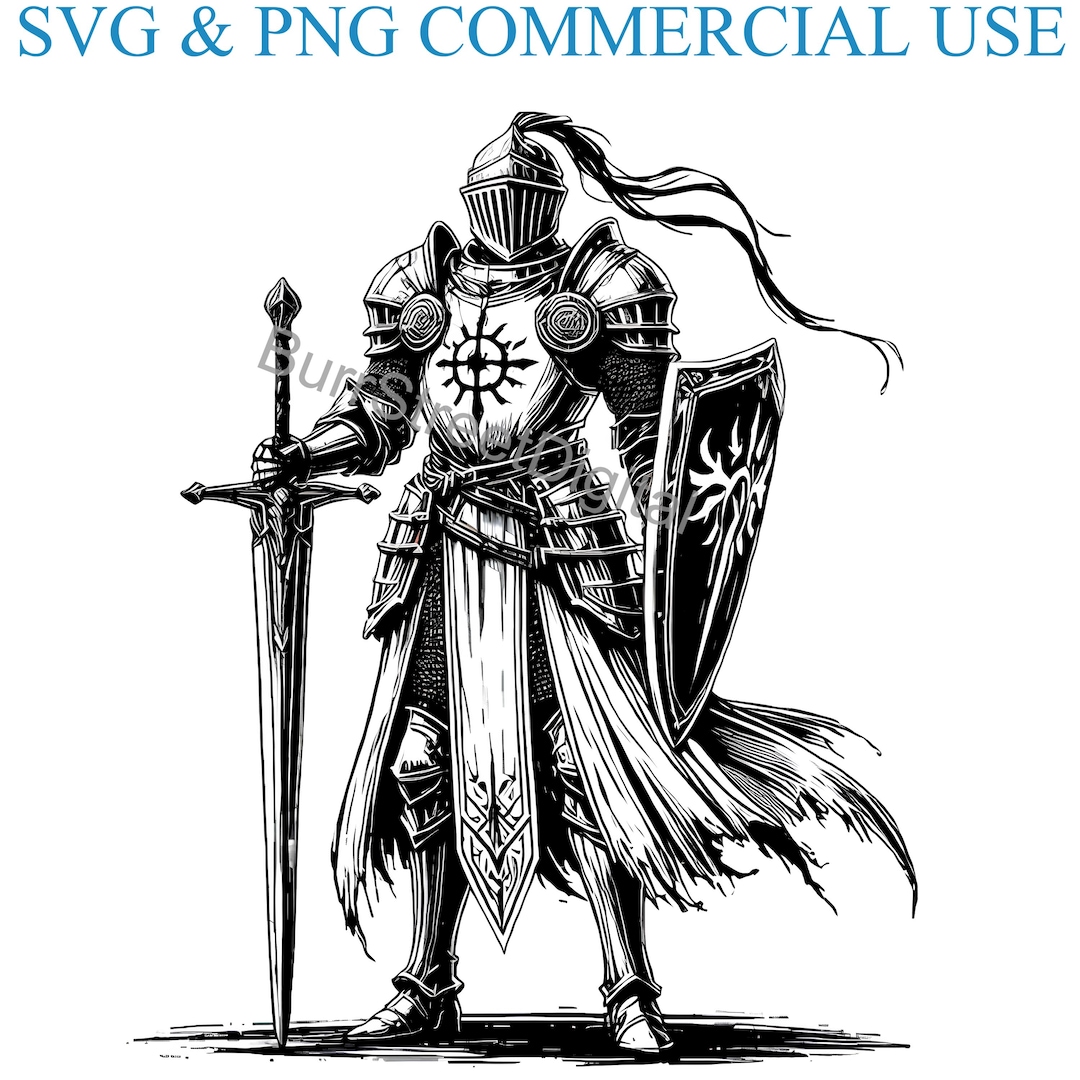 Knight SVG & PNG Digital Files, Vector Graphic Design Print Laser ...