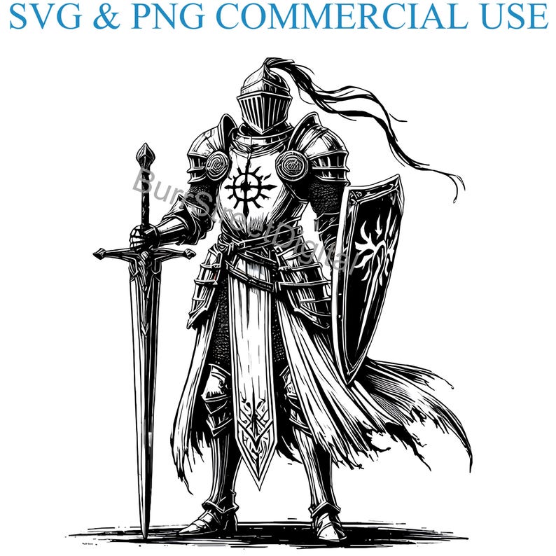 Knight SVG & PNG Digital Files, Vector Graphic Design Print Laser ...