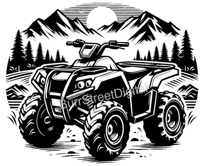 Atv Svg, Quad Svg, 4 Wheeler Svg, Four Wheeler Svg - Etsy Canada