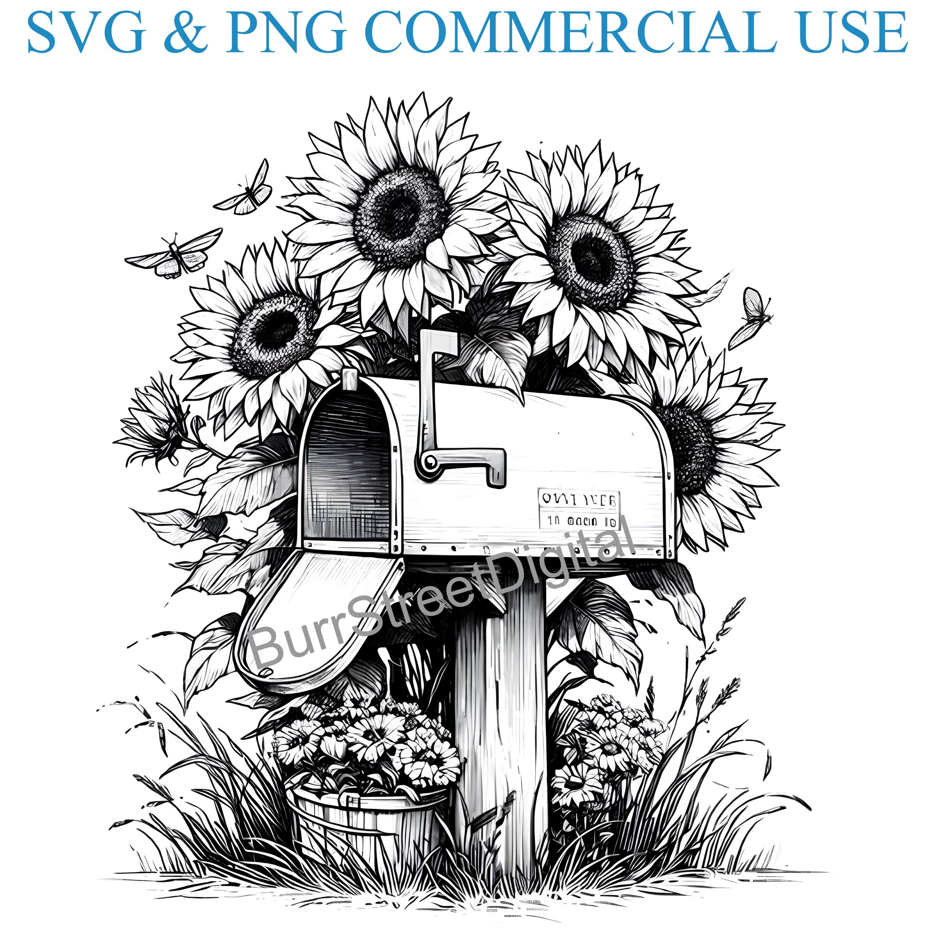 Mailbox SVG & PNG Digital Files, Vector Graphic Design Print Laser ...