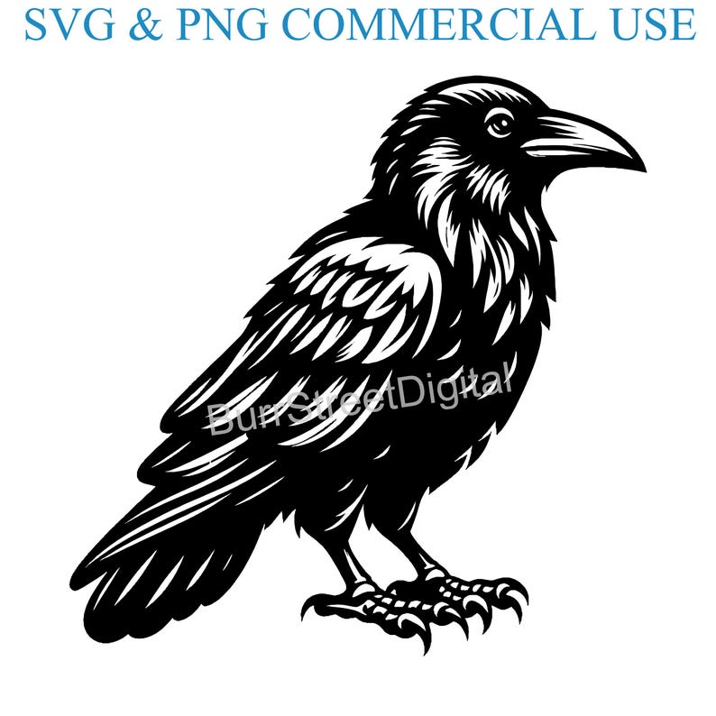 Raven Vector Graphic, SVG & PNG Files (digital Download) - Etsy