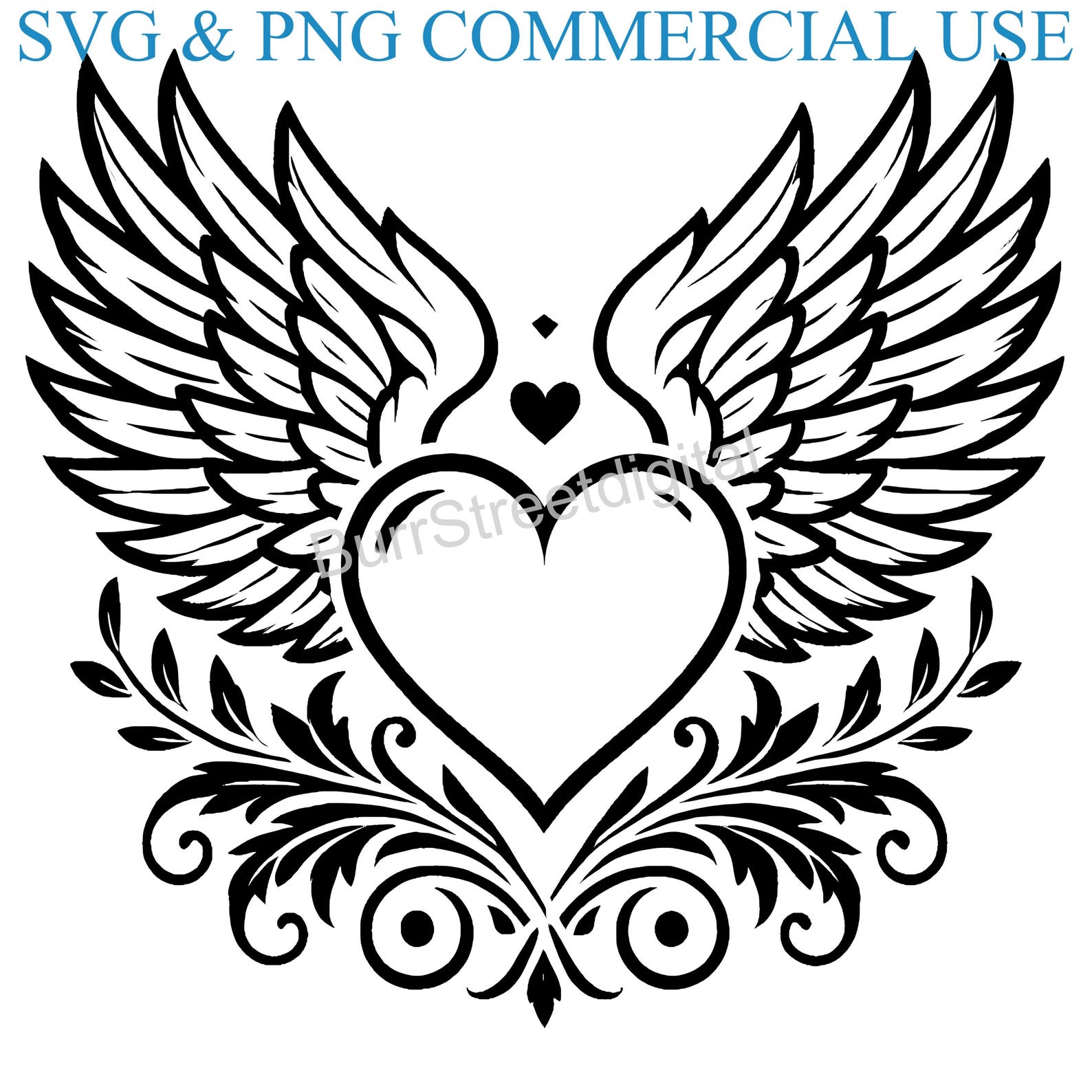 Heart SVG & PNG Digital Files, Vector Graphic Design Cut Print Laser ...