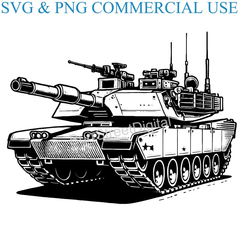 Tank SVG & PNG Digital Files, Vector Graphic Design Print Laser Engrave ...