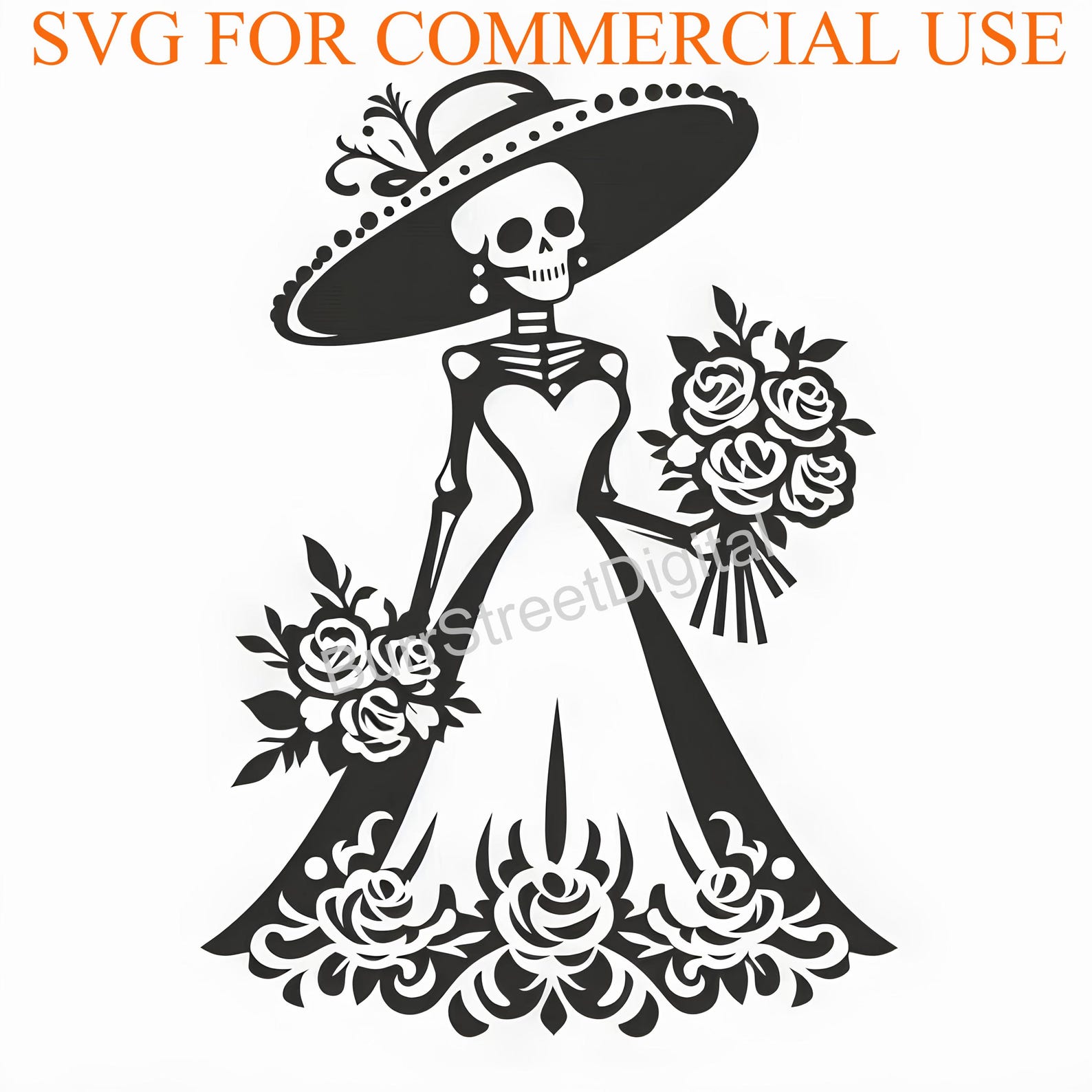 La Catrina SVG File, Vector Graphic Design (digital Download) - Etsy