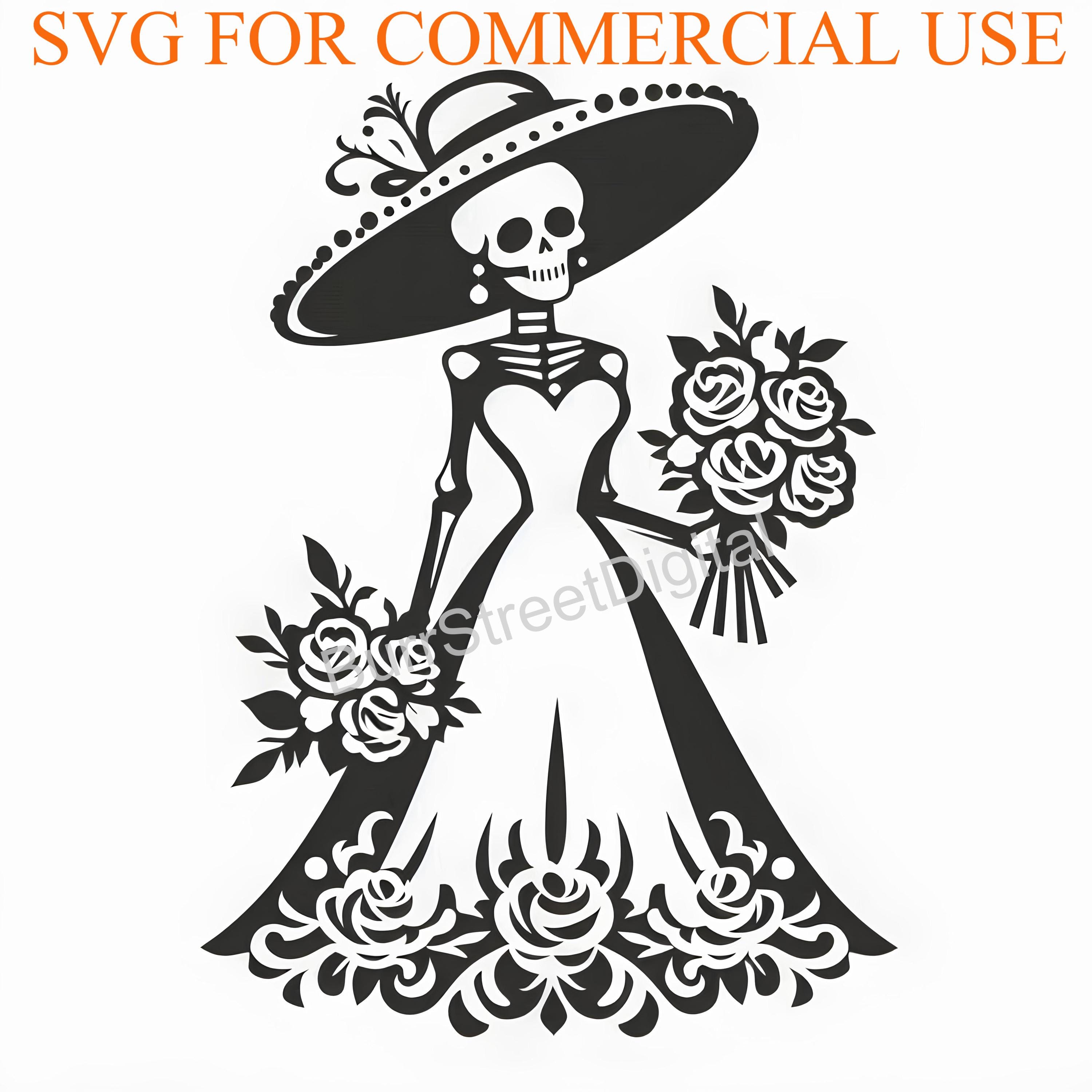 La Catrina SVG Digital File for Cricut, Vector Graphic Design Cut Print ...