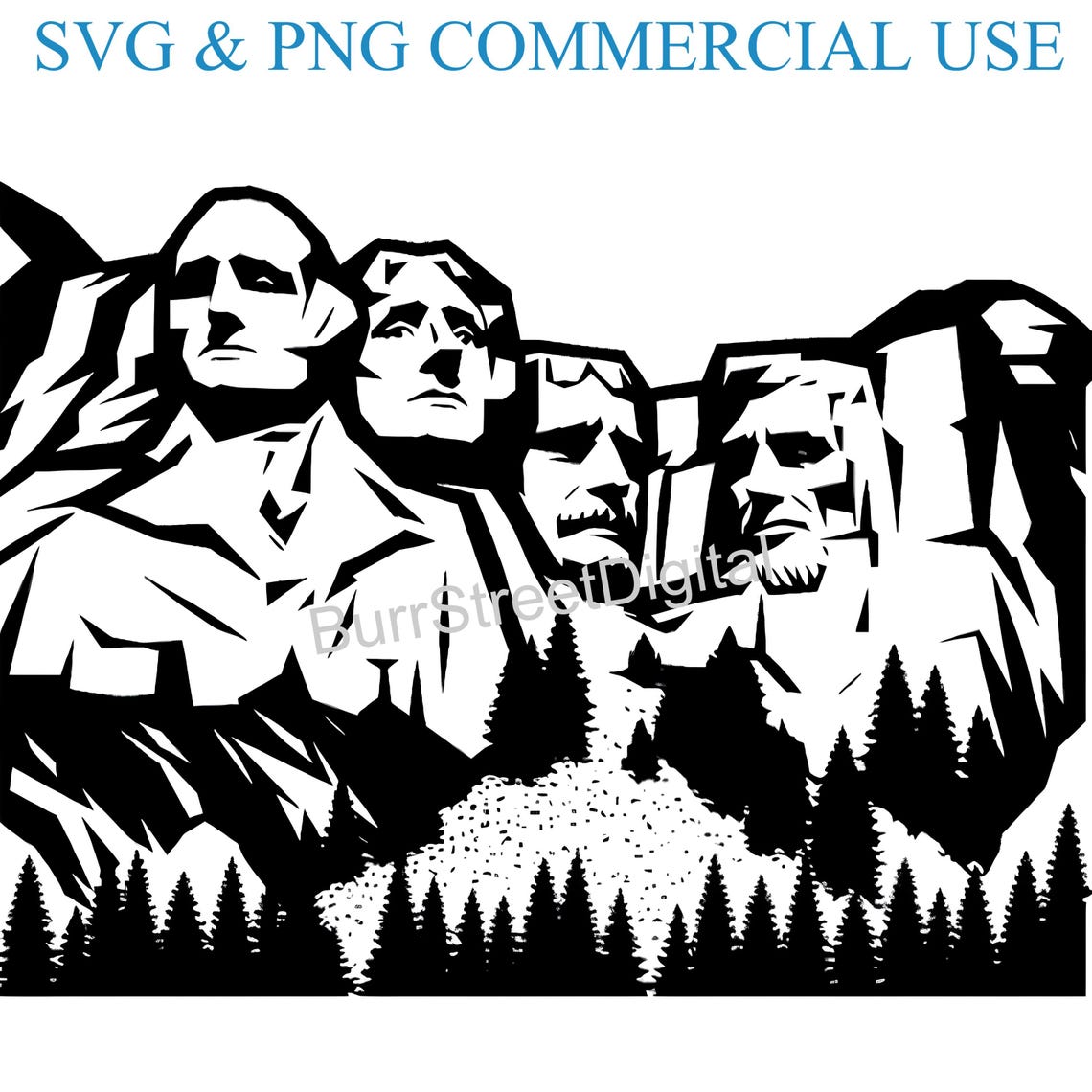 Mount Rushmore SVG PNG, Vector Graphic Design (digital Download) - Etsy