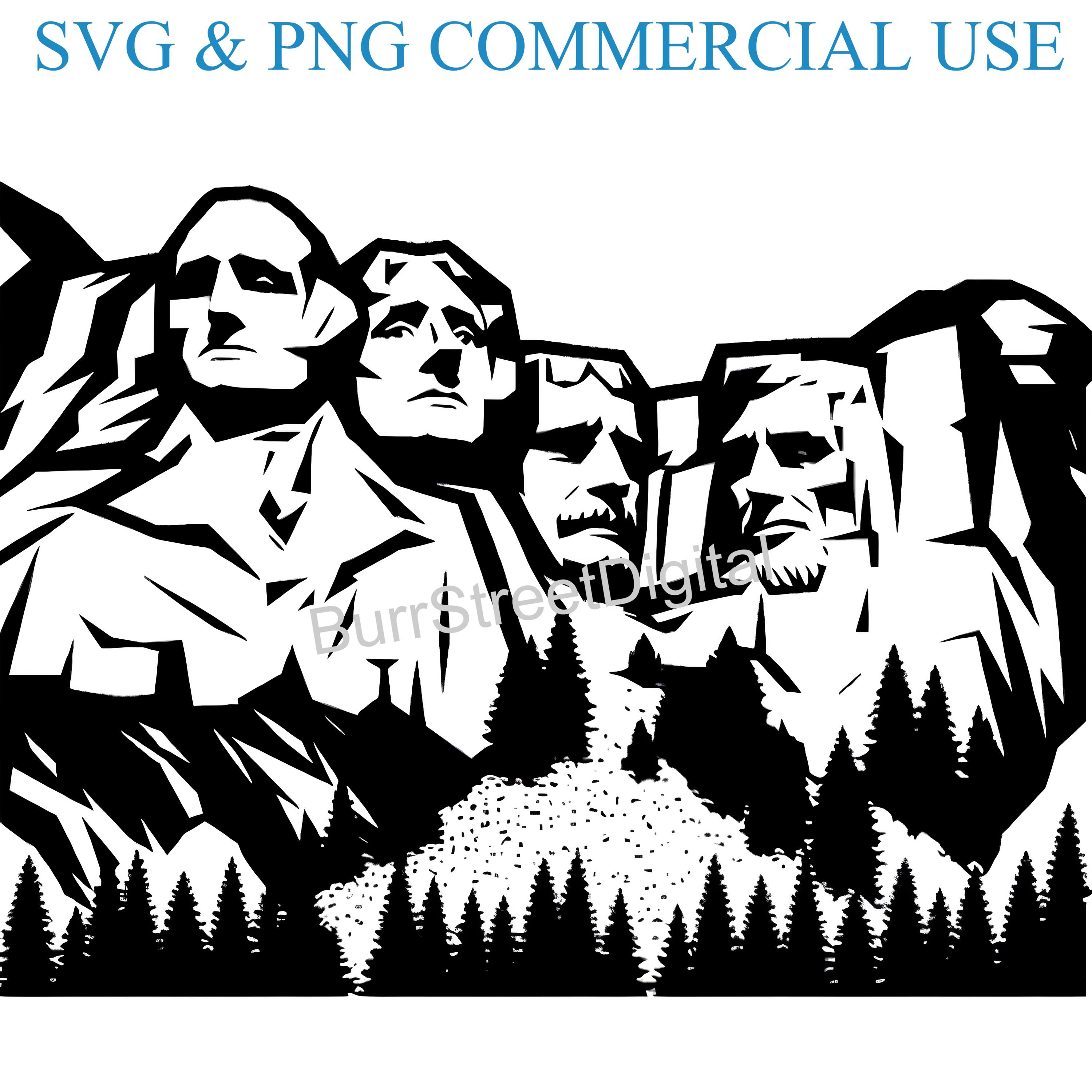 Mount Rushmore SVG PNG, Vector Graphic Design (digital Download) - Etsy