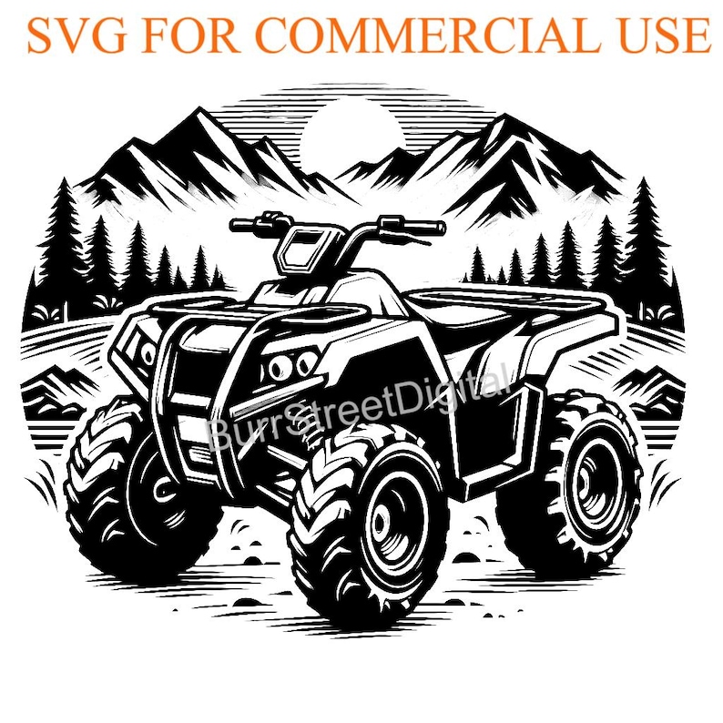 Quad Bike SVG Digital File, Vector Graphic Design Print Laser Engrave ...