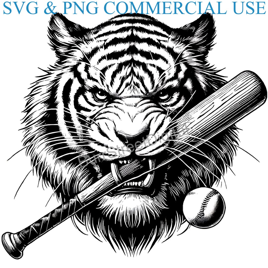 Detroit Tiger Baseball SVG, PNG Vector Graphic (digital Download) - Etsy