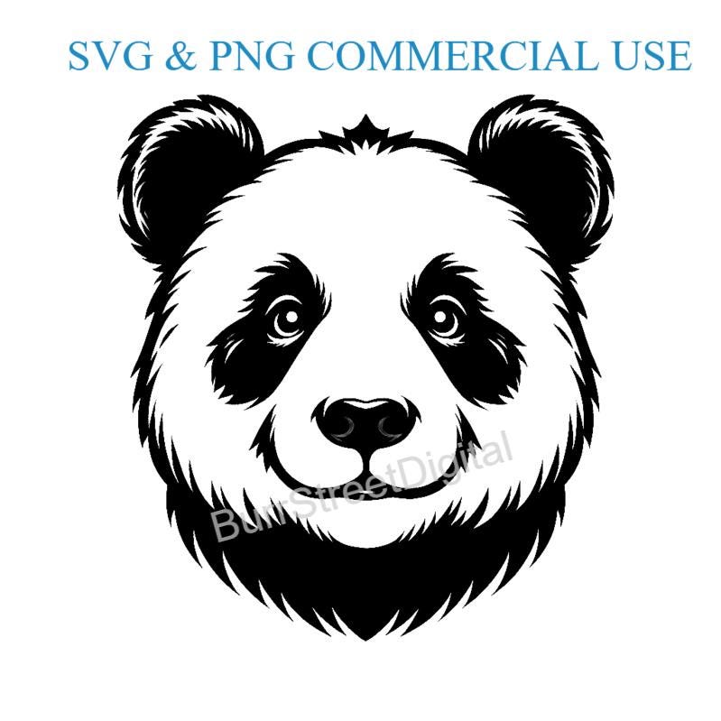 Panda Head SVG, PNG Files, Laser Engrave Vector (digital Download) - Etsy