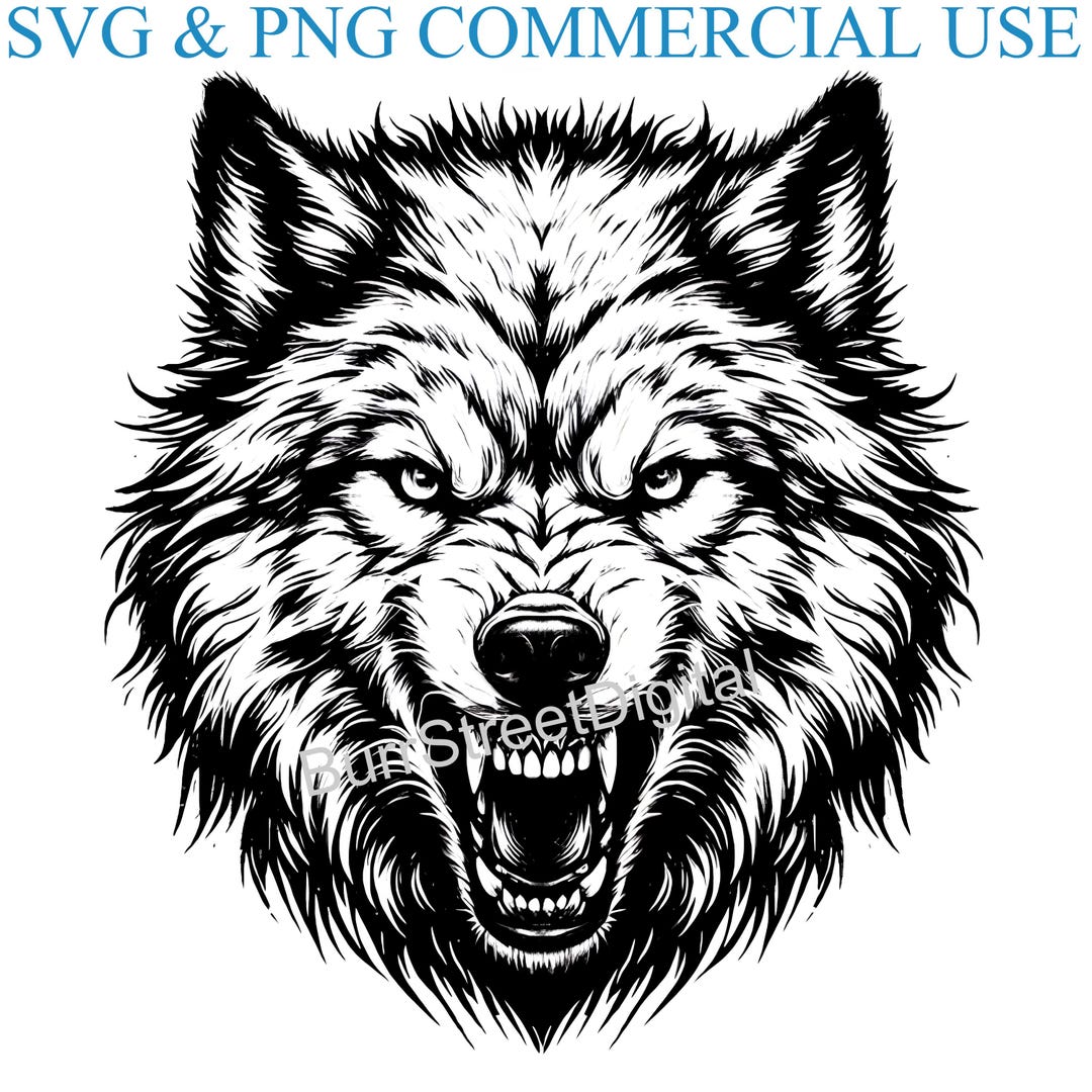 Angry Wolf SVG, PNG, Laser Cut Files (digital Download) - Etsy
