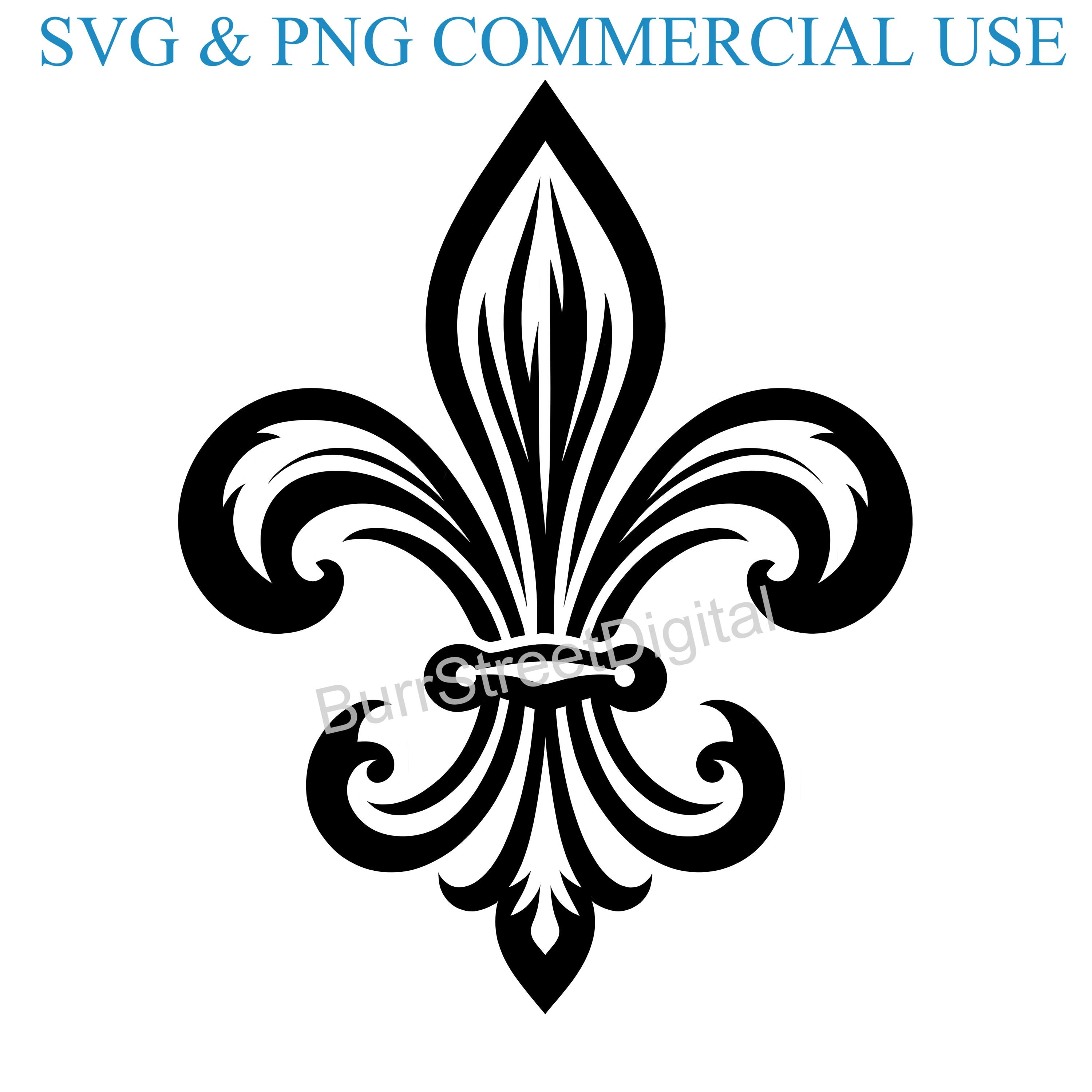 Fleur De Lis PNG & SVG Digital Files for Cricut, Vector Graphic Design ...