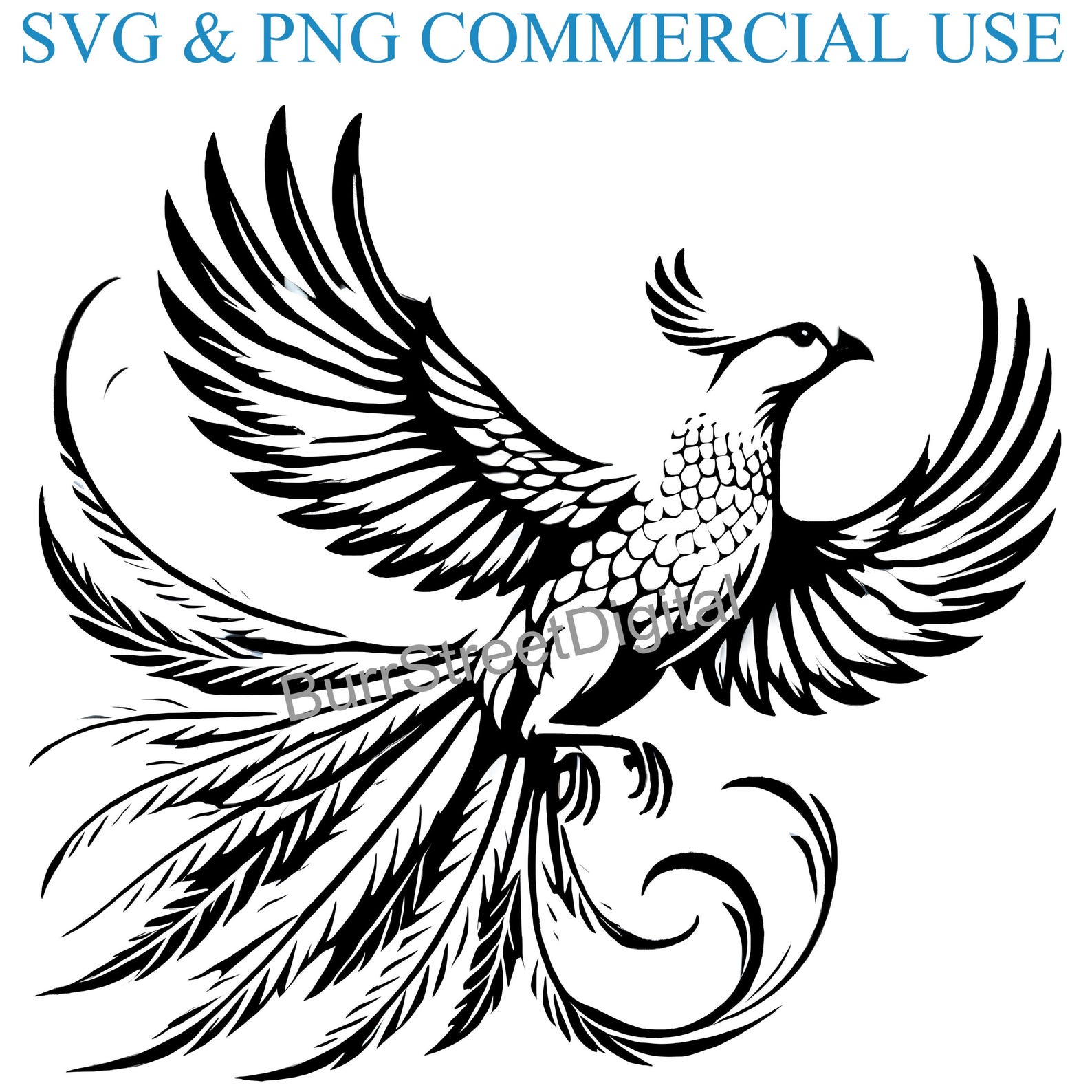 Flying Pheasant SVG, PNG Files, Vector Graphic (digital Download) - Etsy