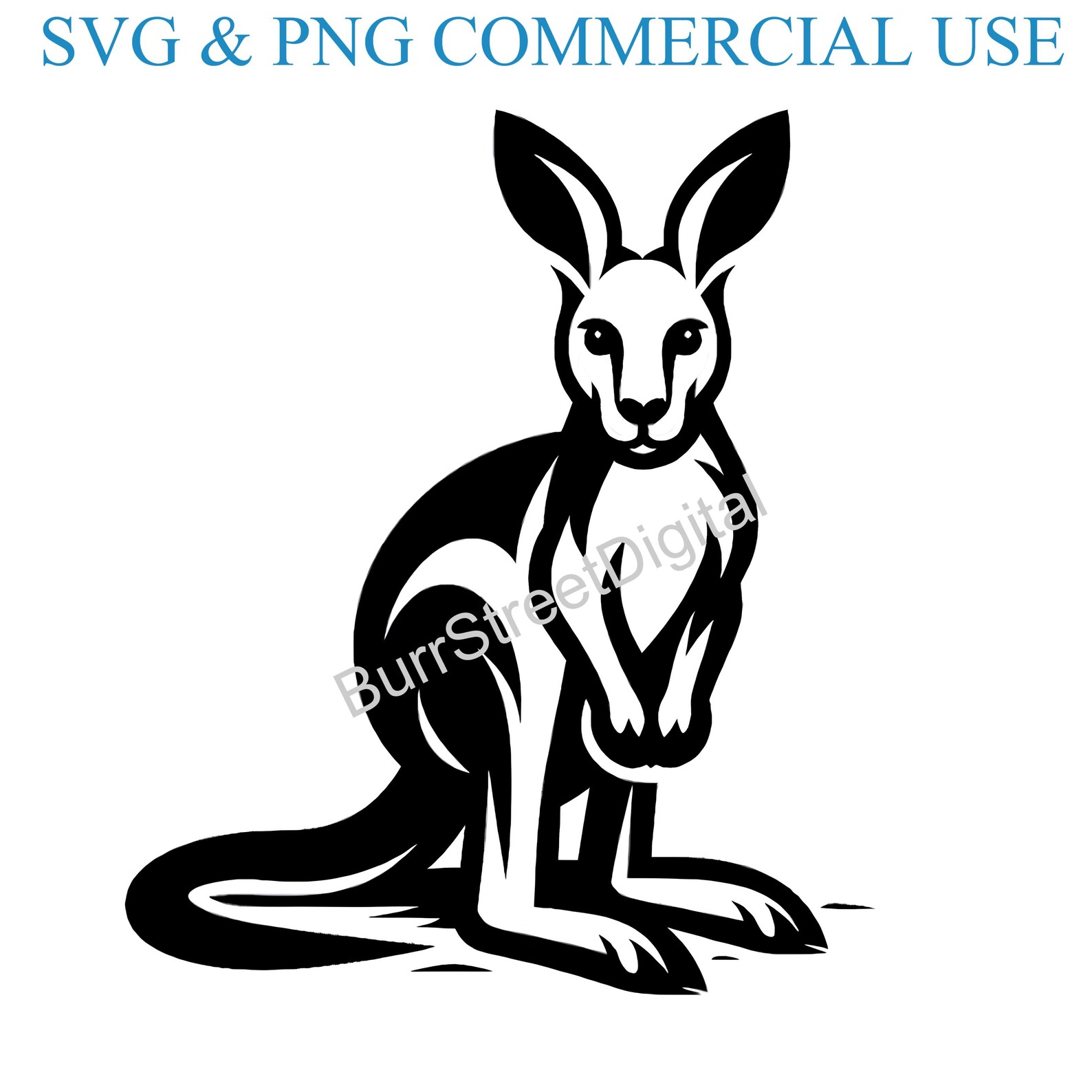 Kangaroo SVG & PNG Digital Files, Vector Graphic Design Print Laser ...