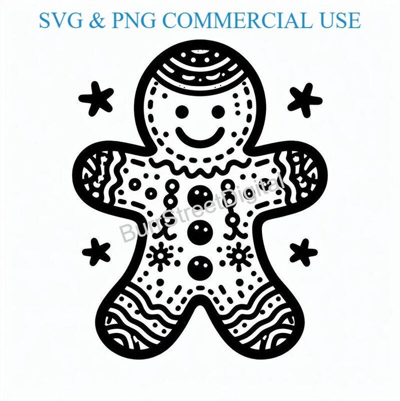 Gingerbread Man SVG, PNG, Vector Graphic (digital Download) - Etsy