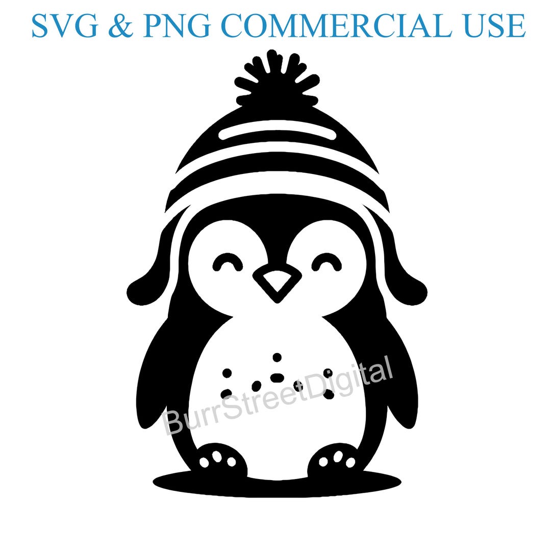 Penguin With Hat SVG, PNG Files, Graphic Design (digital Download) - Etsy