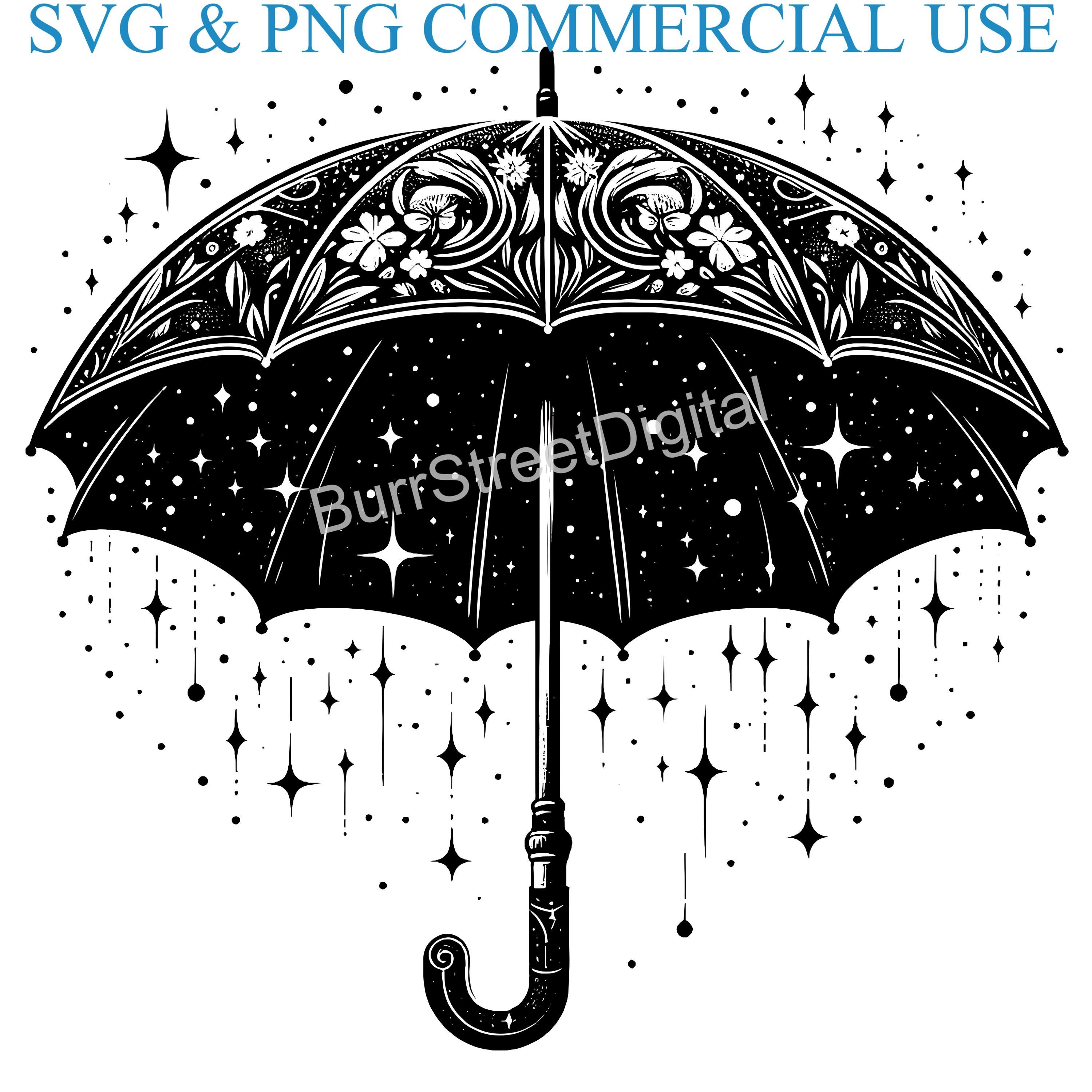 Umbrella SVG & PNG Digital File, Vector Graphic Design Print Laser ...