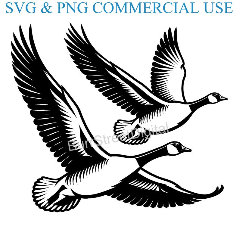 Geese SVG & PNG Digital Files, Vector Graphic Design Print Laser ...