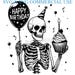 Birthday Skeleton SVG & PNG Digital Files, Vector Graphic Design Print ...