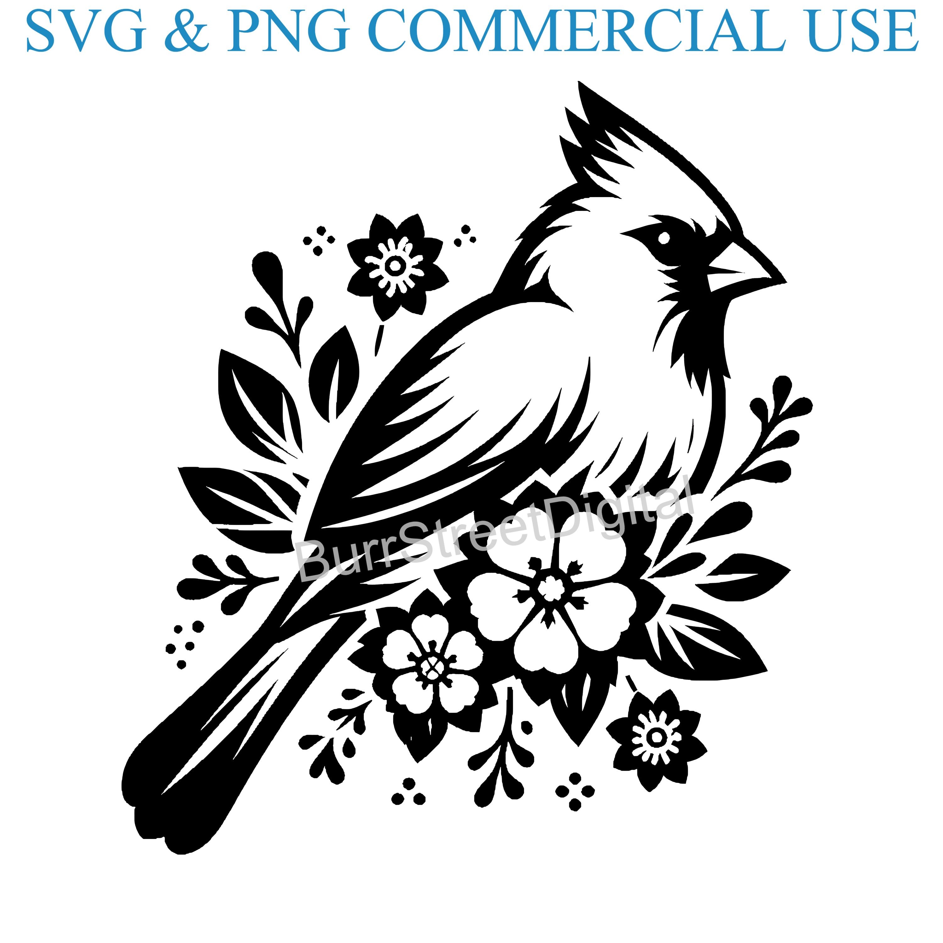 Cardinal SVG & PNG Digital Files, Vector Graphic Design Print Laser ...