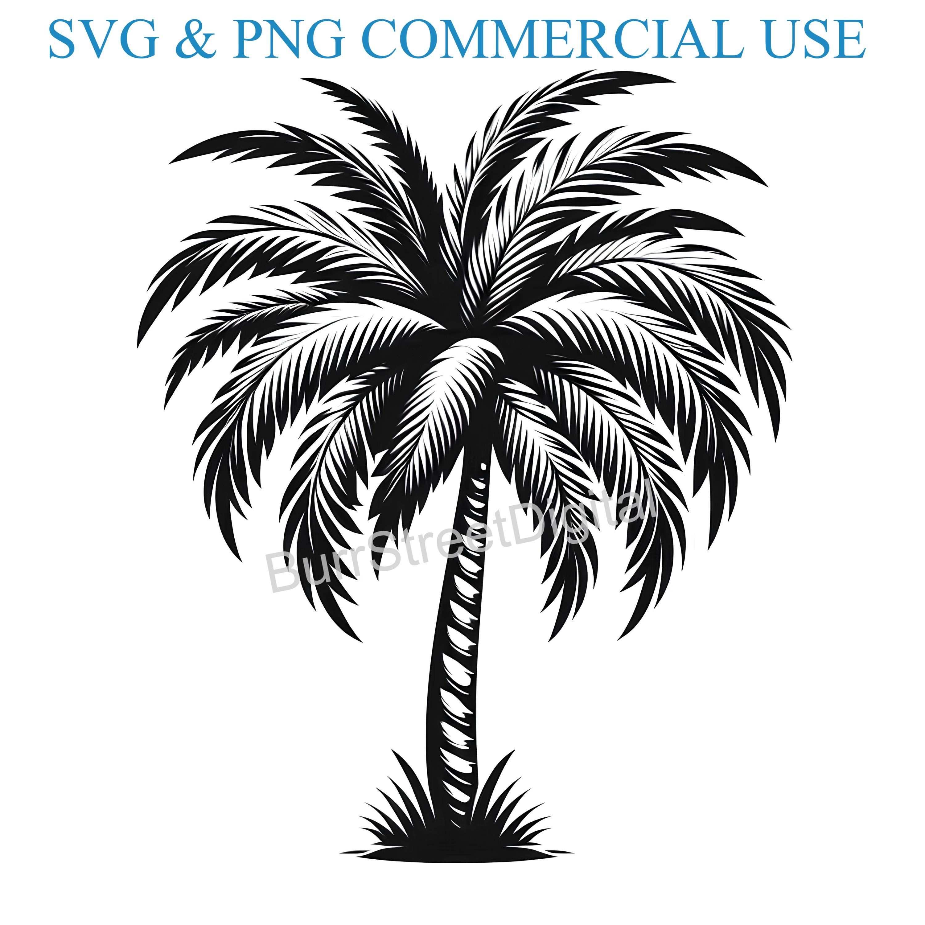 Palm Tree SVG PNG Digital Files for Cricut, Vector Graphic Design Cut ...
