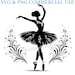 Ballerina SVG and PNG Files, Vector Graphic Design (digital Download ...