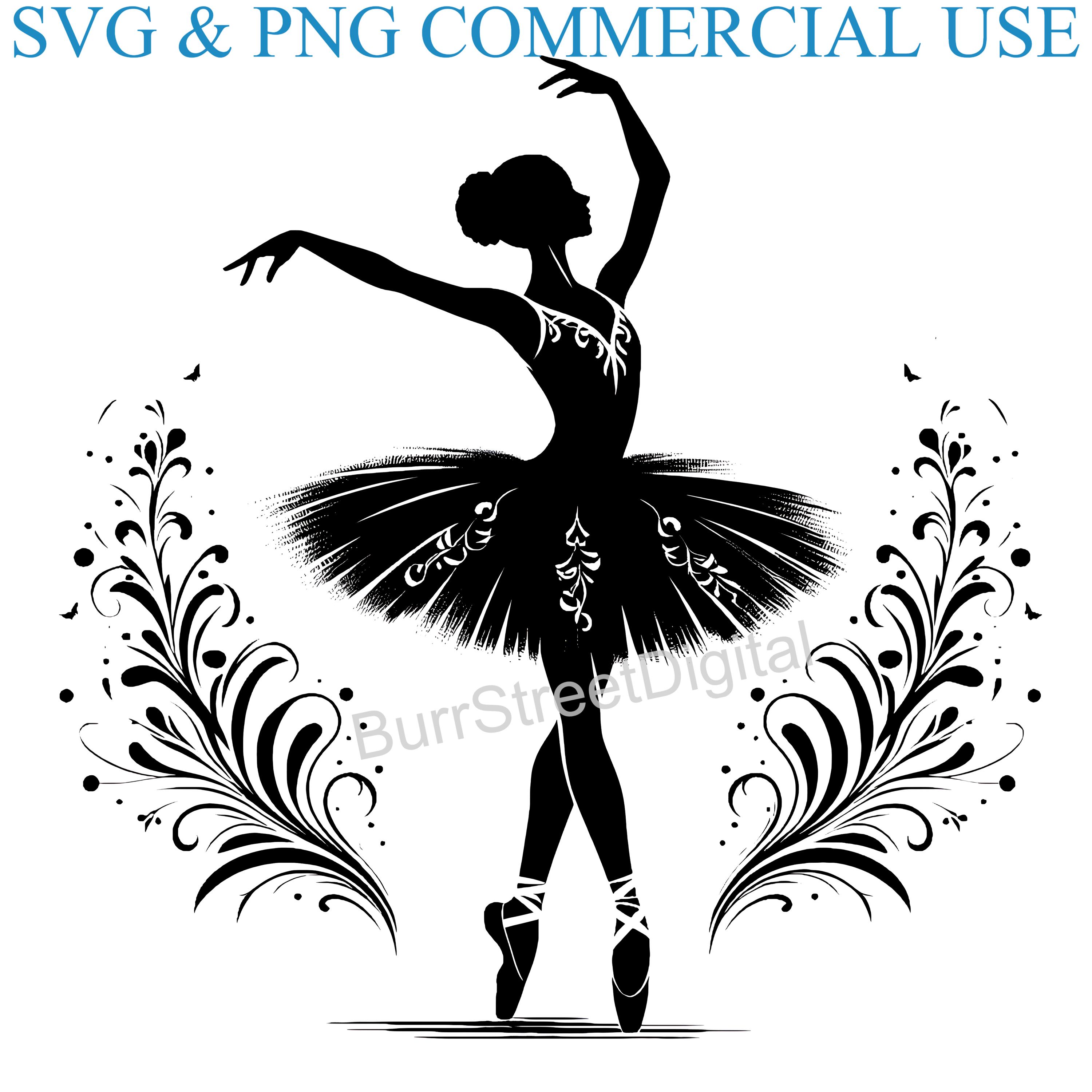 Ballerina SVG and PNG Files, Vector Graphic Design (digital Download ...