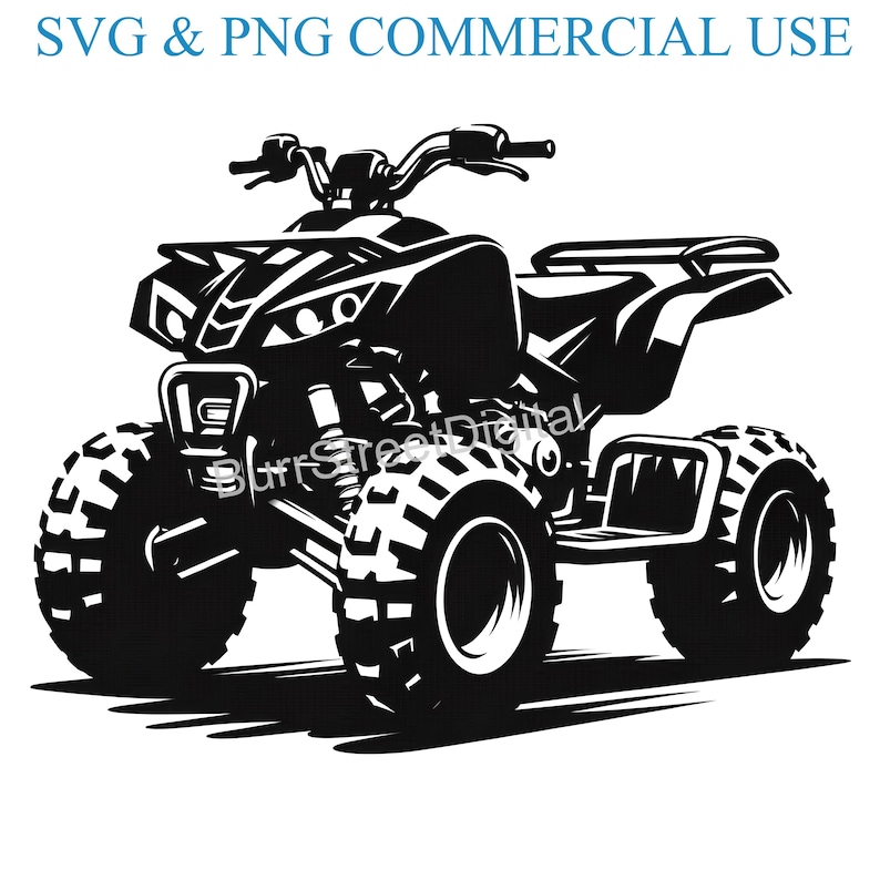Quad Bike SVG & PNG Digital Files, Vector Graphic Design Cut Print ...