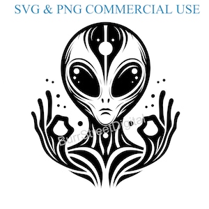 Alien SVG & PNG Digital Files, Vector Graphic Design Print Laser ...