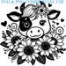 Cow SVG & PNG Digital Files, Vector Graphic Design Print Laser Engrave ...