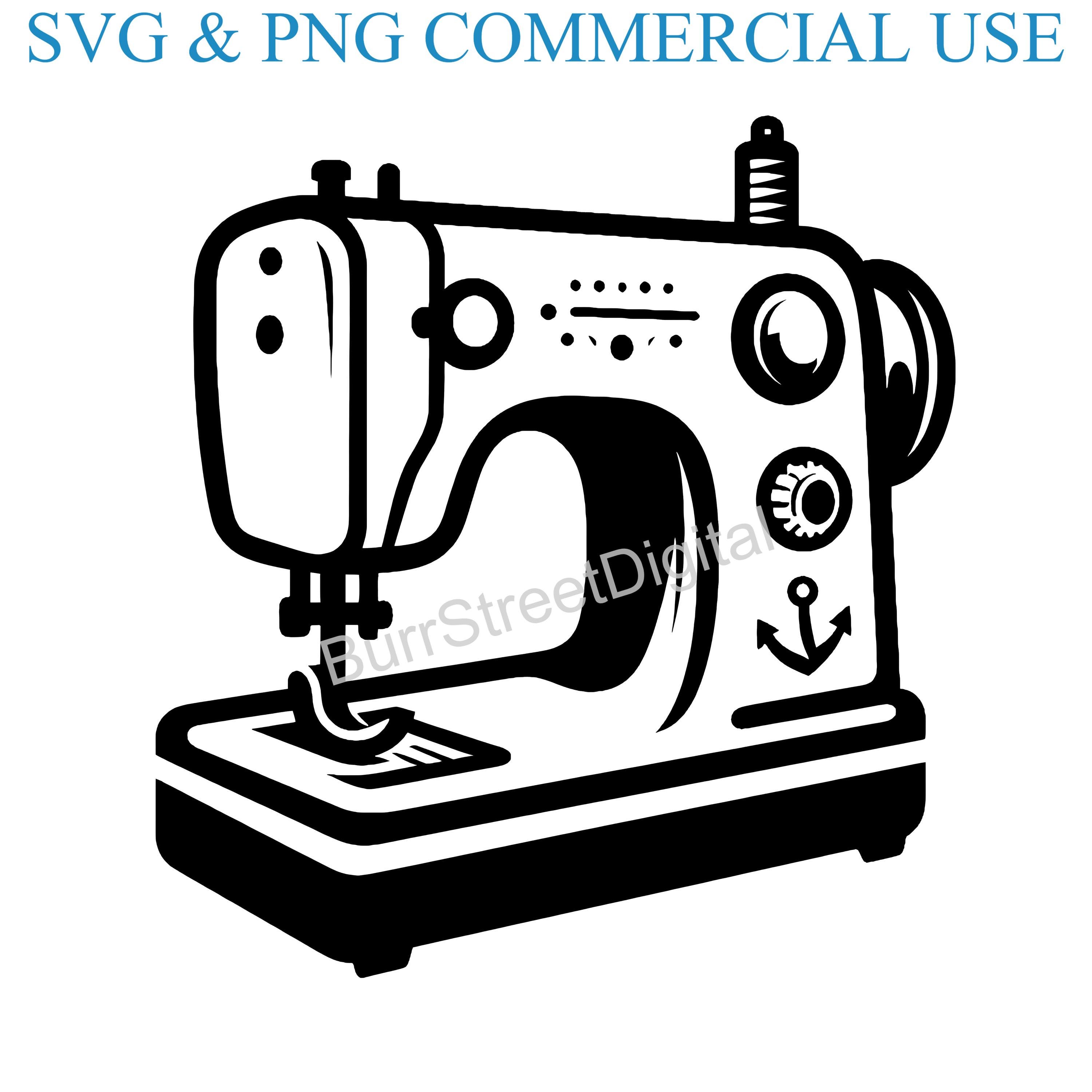 Sewing Machine SVG & PNG Digital Files for Cricut, Vector Graphic ...