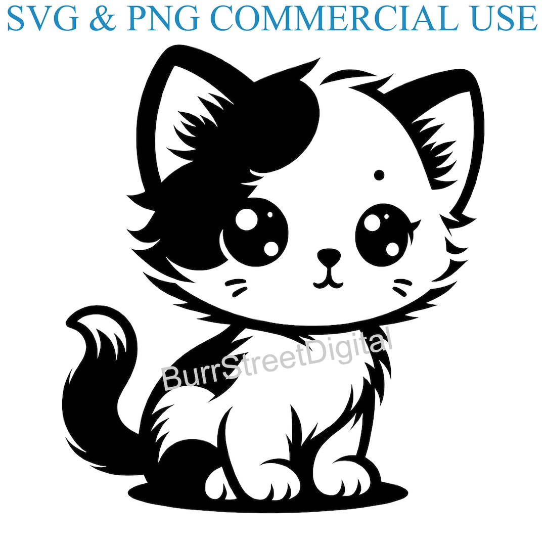 Kitten SVG, PNG Files, Graphic Design Print (digital Download) - Etsy