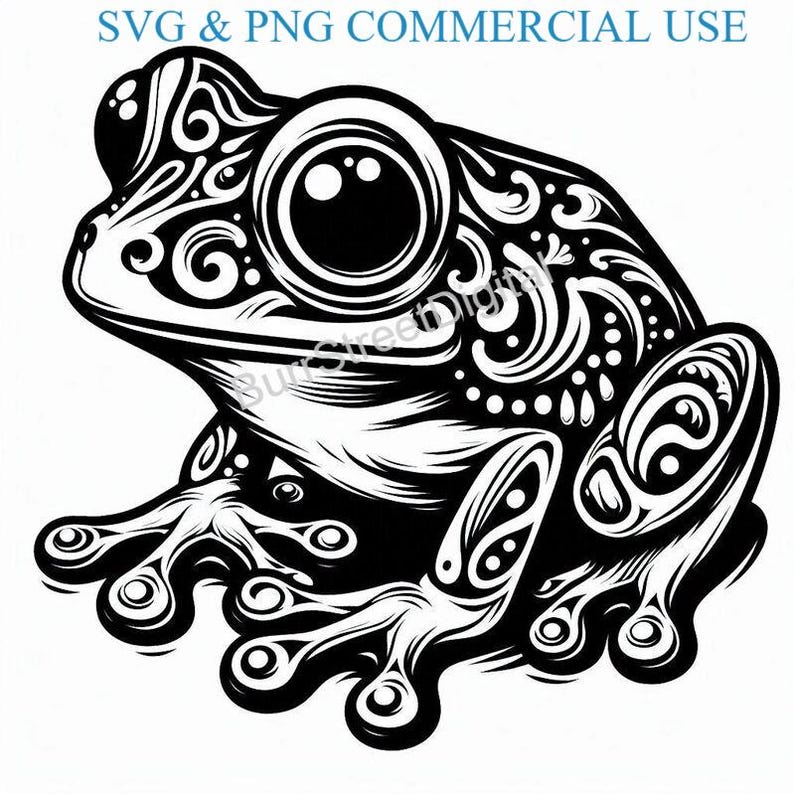 FROG SVG & PNG Digital Files, Vector Graphic Design Print Laser Engrave ...