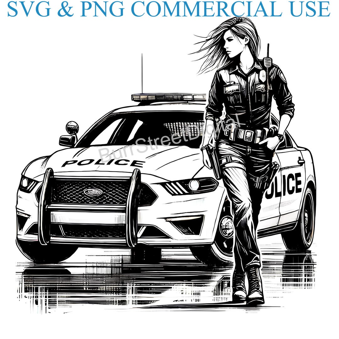 Female Police Officer SVG PNG, Laser Cut Files (digital Download) - Etsy