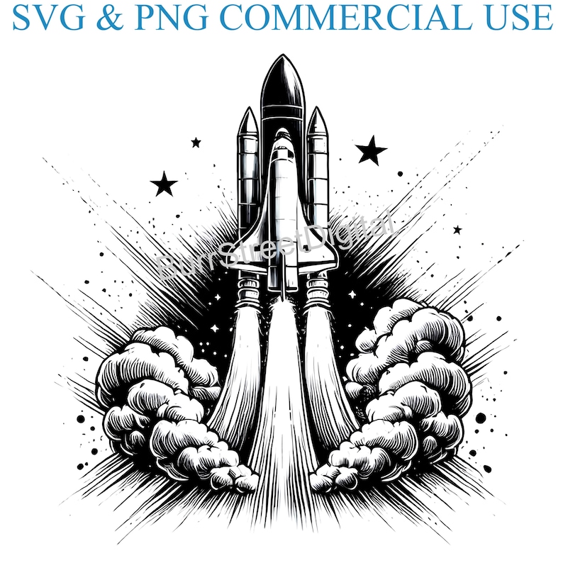 Archivos digitales SVG y PNG de cohetes, archivos de grabado láser para ...