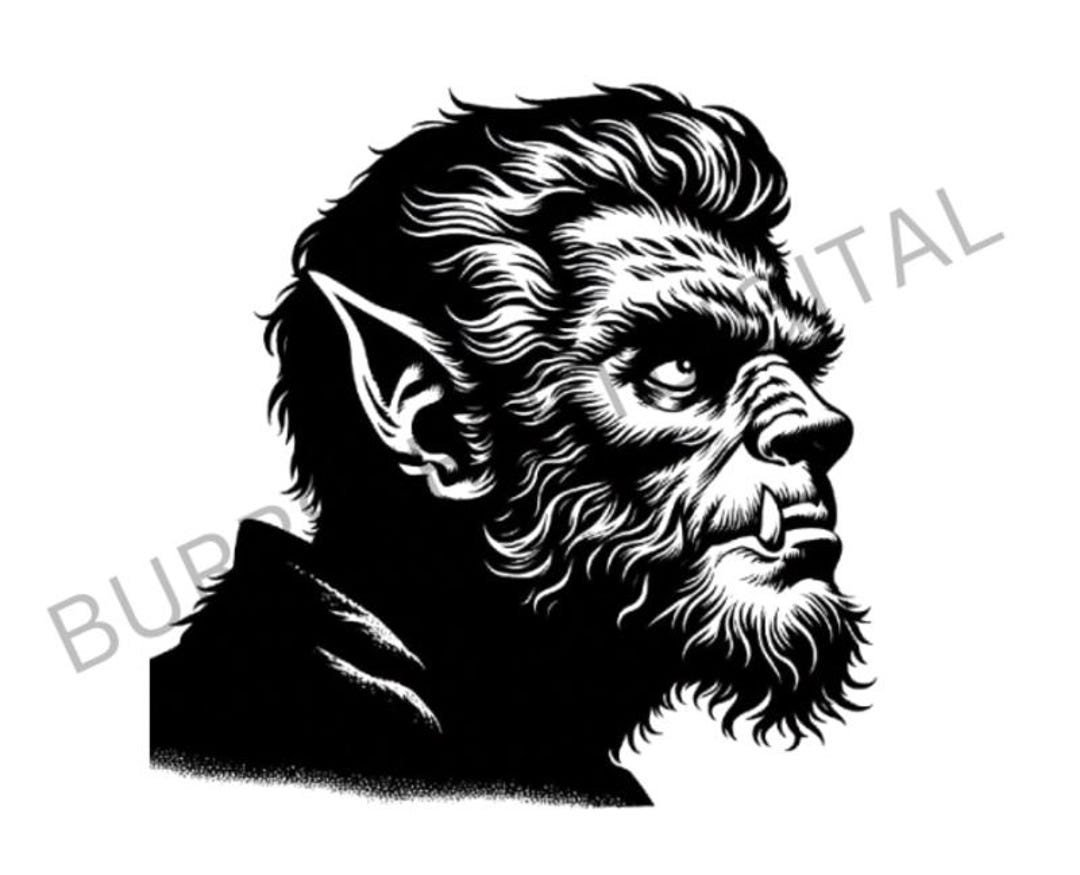 Wolfman Halloween SVG PNG Digital Files for Cricut, Commercial Use ...
