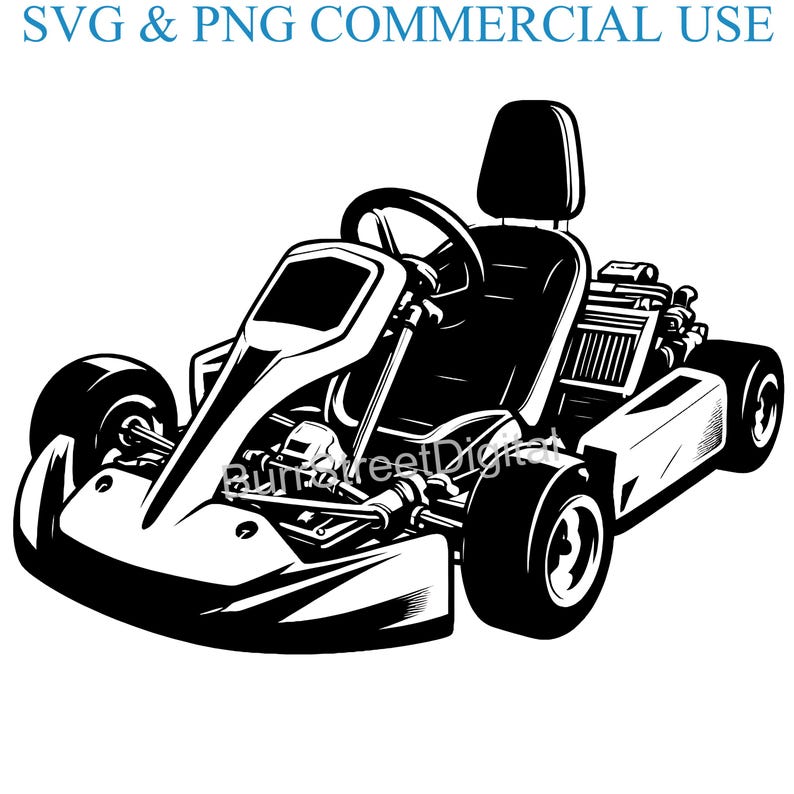 Go Kart SVG & PNG Digital Files, Vector Graphic Design Print Laser ...