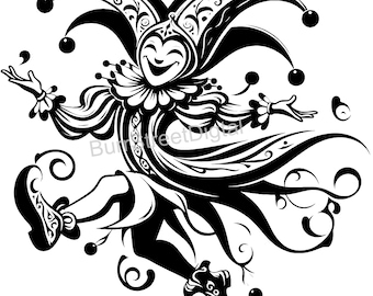 Jester SVG & PNG Digital Files for Cricut, Vector Graphic Design Cut ...