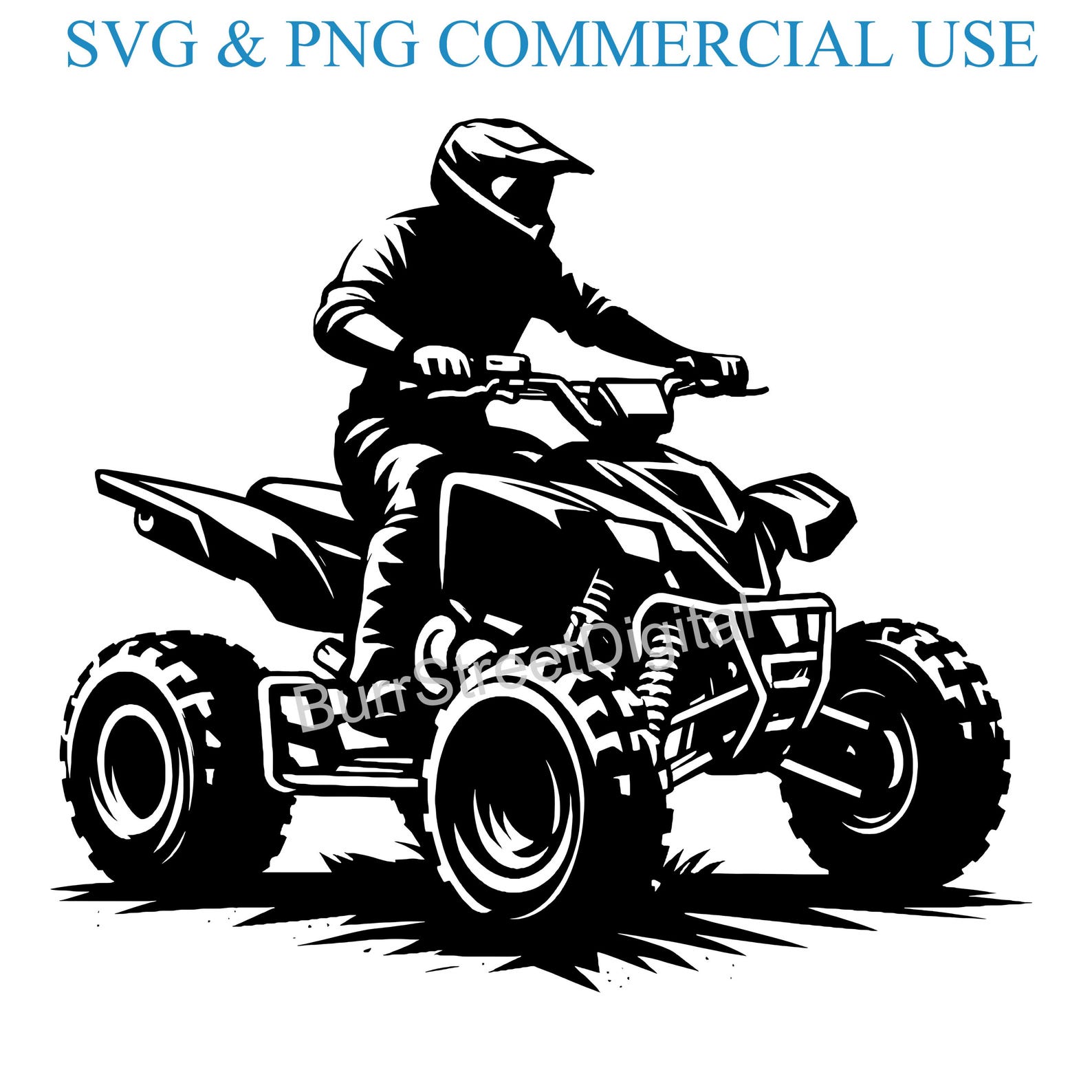 Quad Bike Racing SVG & PNG Digital Files, Vector Graphic Design Print ...