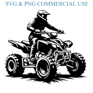Quad Bike Racing SVG & PNG Digital Files, Vector Graphic Design Print ...