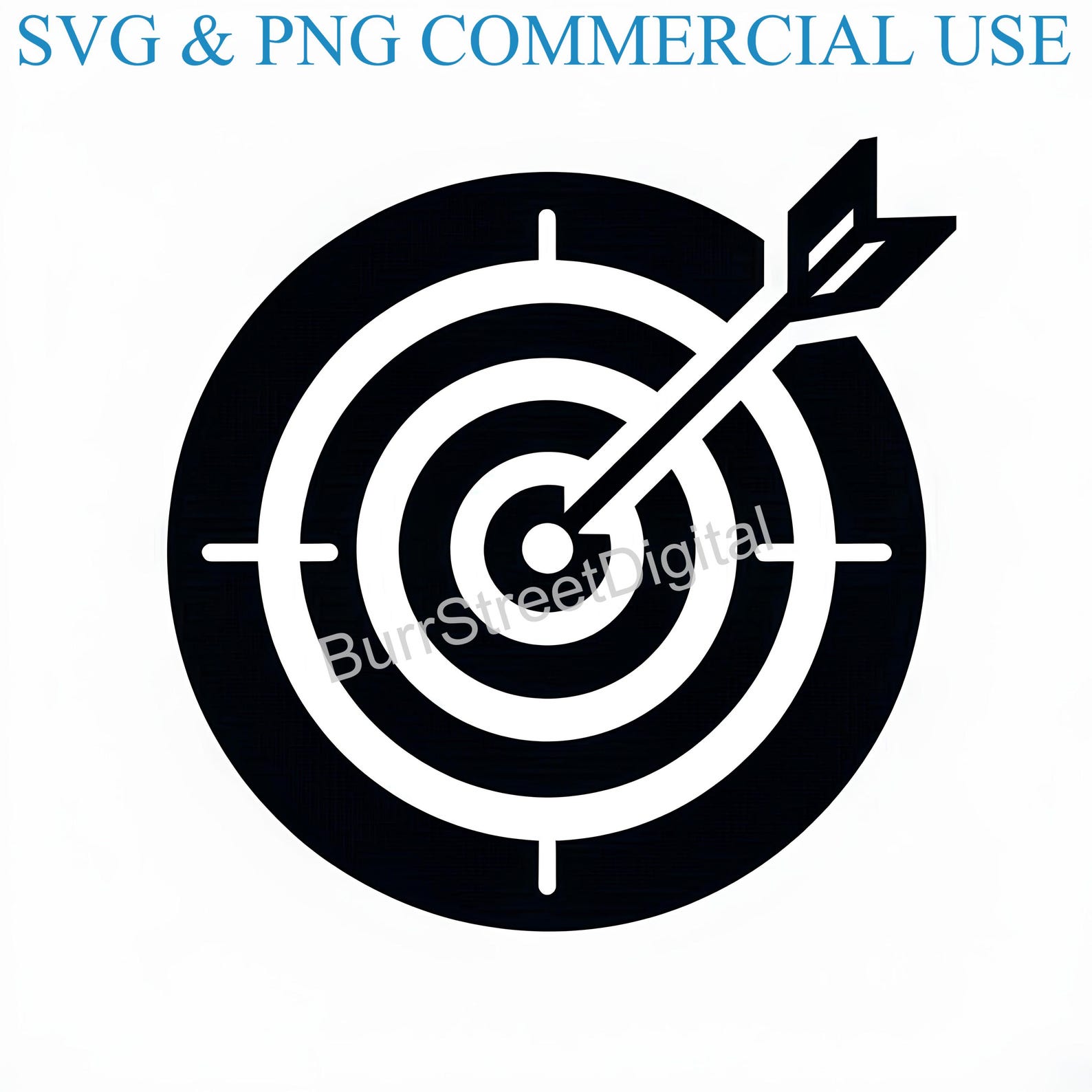 Archery Target SVG & PNG Digital Files, Vector Graphic Design Print ...