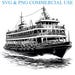 Ferry Boat Vector Graphic: SVG & PNG Files (digital Download) - Etsy