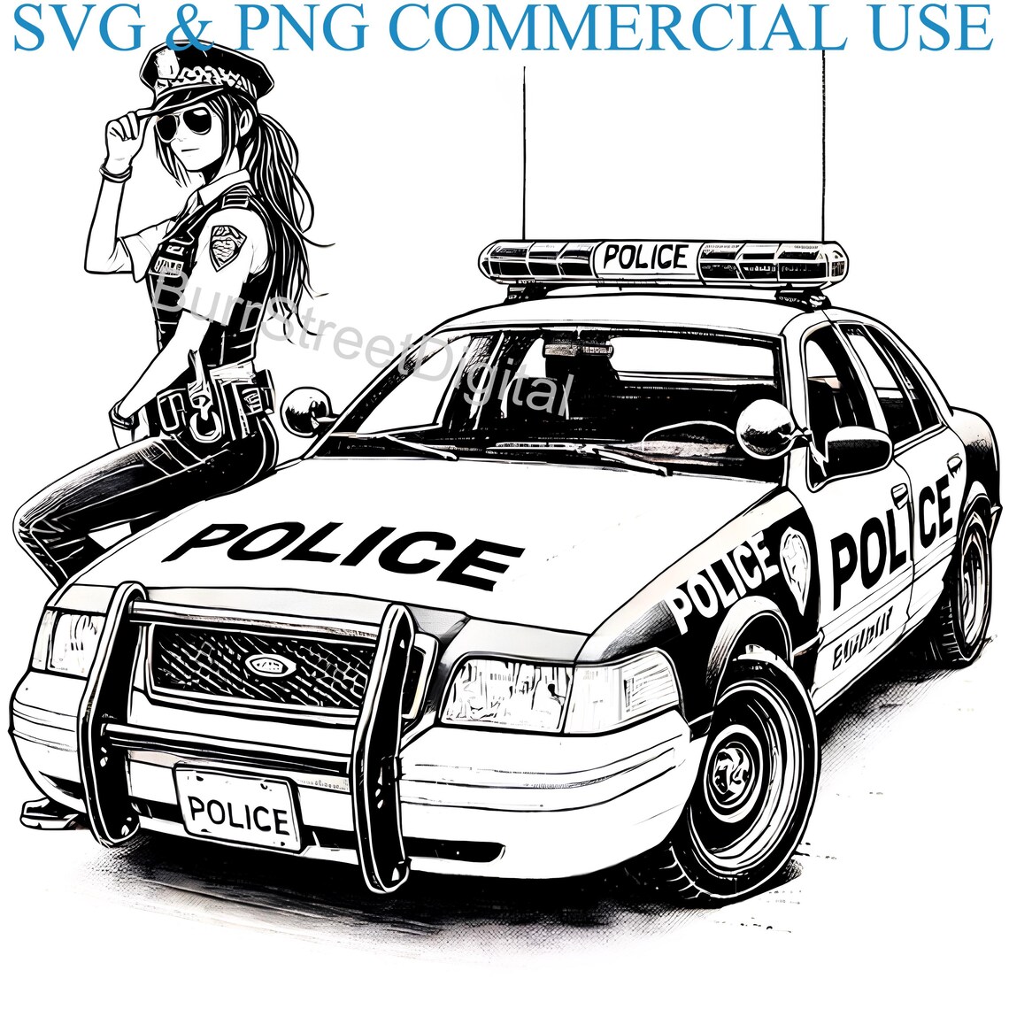 Police SVG & PNG Digital Files, Vector Graphic Design Print Laser ...