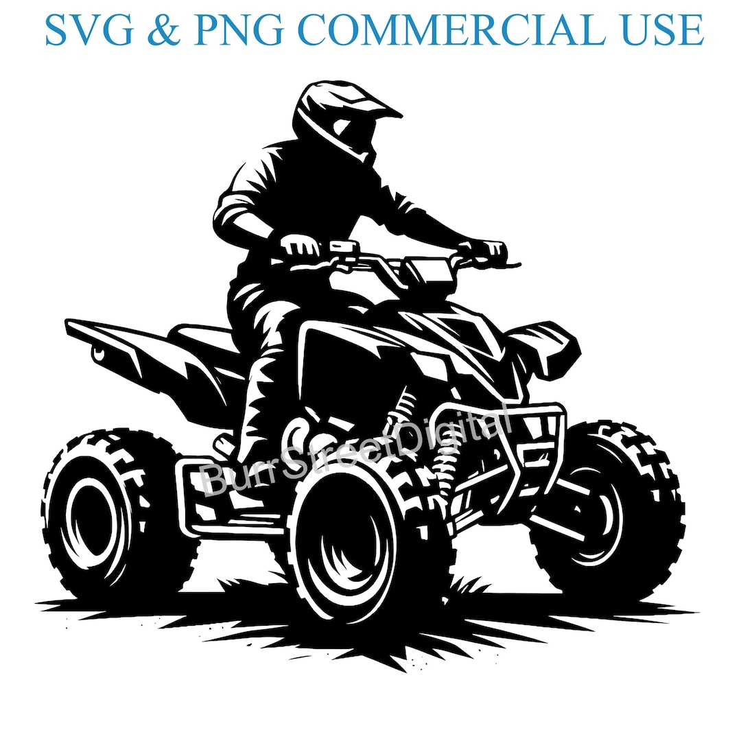Quad Bike Racing SVG & PNG Digital Files, Vector Graphic Design Print ...