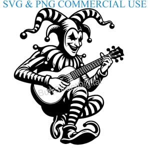 Jester SVG & PNG Digital Files, Vector Graphic Design Print Laser ...