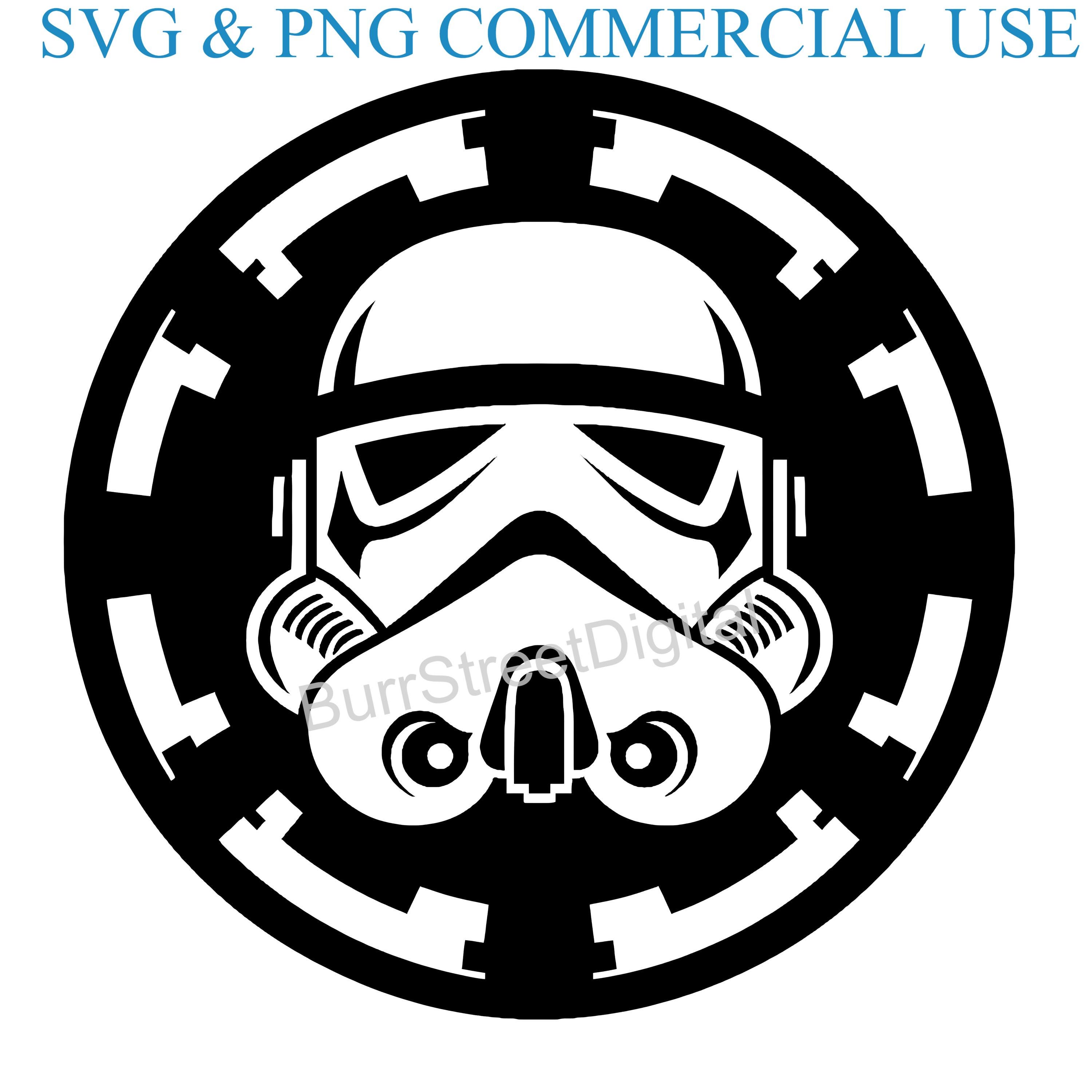 Stormtrooper Helmet SVG & PNG Digital Files, Vector Graphic Design ...
