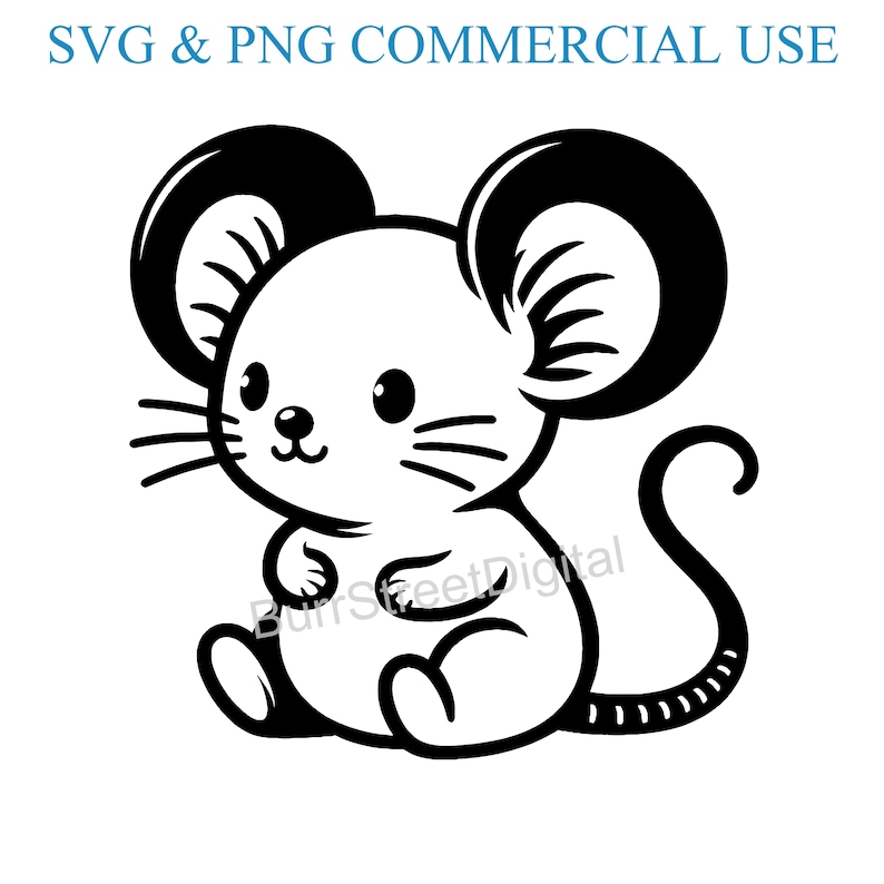 Baby Mouse SVG & PNG Digital Files, Vector Graphic Design Print Laser ...